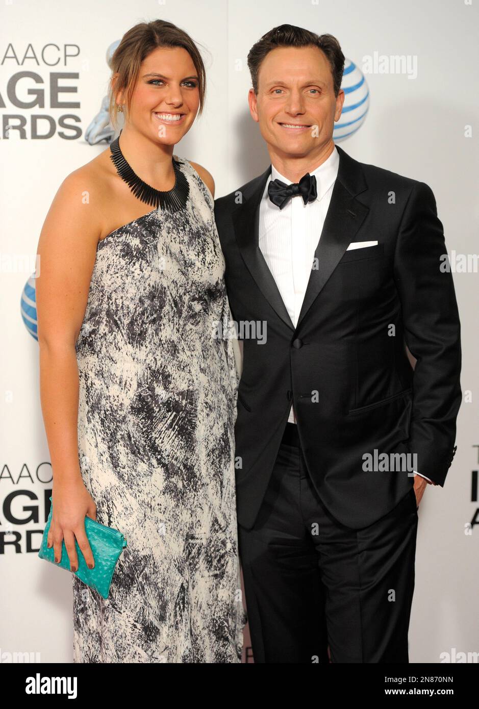 Anna Musky-Goldwyn, left, and Tony Goldwyn arrive at the 44th Annual ...