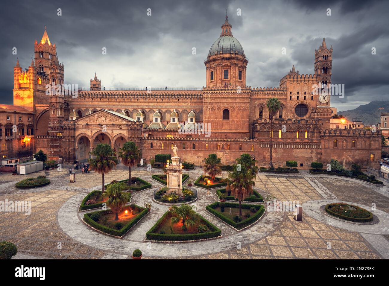 Palermo, Italy at the Palermo Cathedral Stock Photo - Alamy