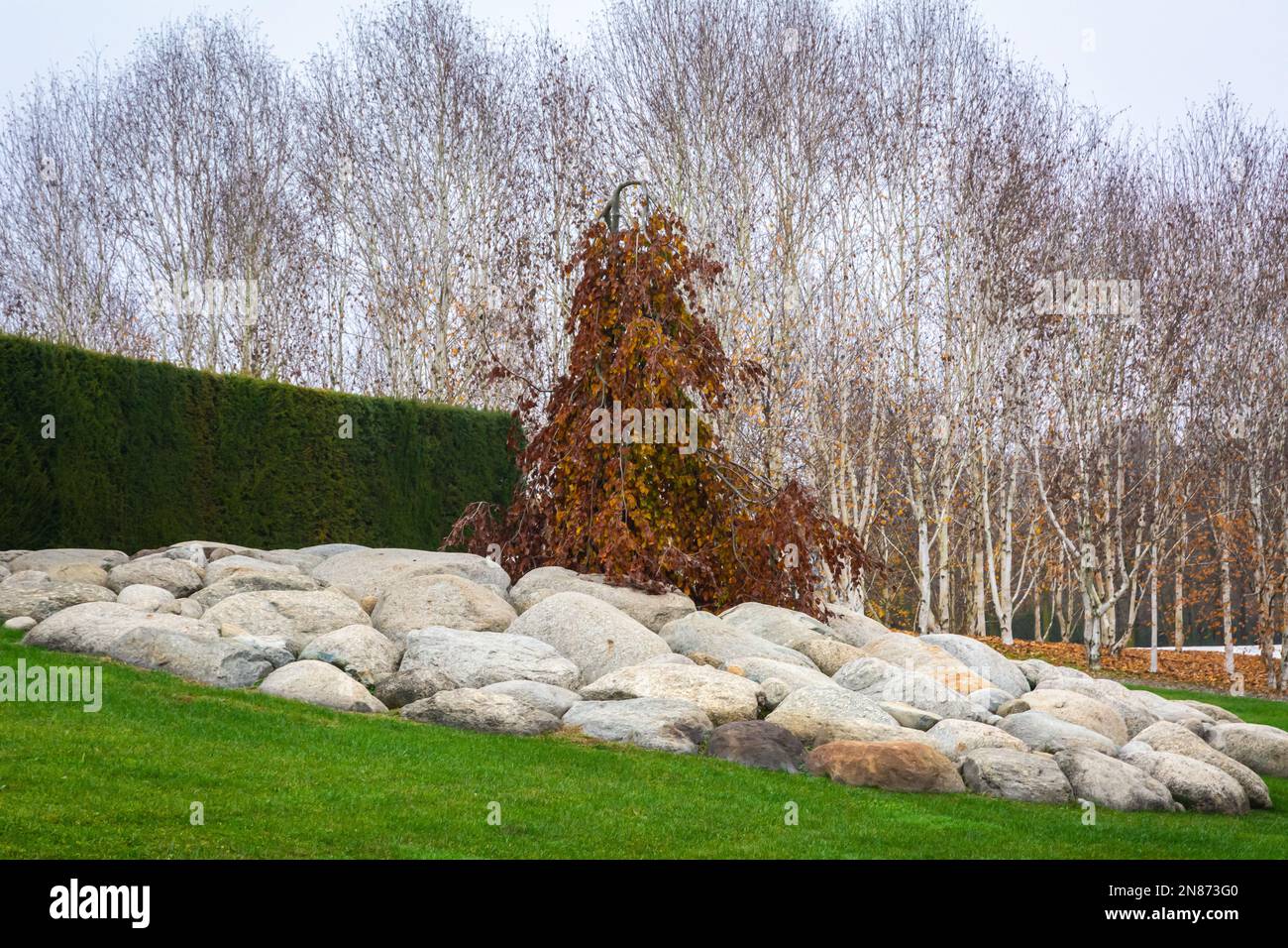 The garden of Fluid Sculpture of Giuseppe Penone artist at Venaria ...