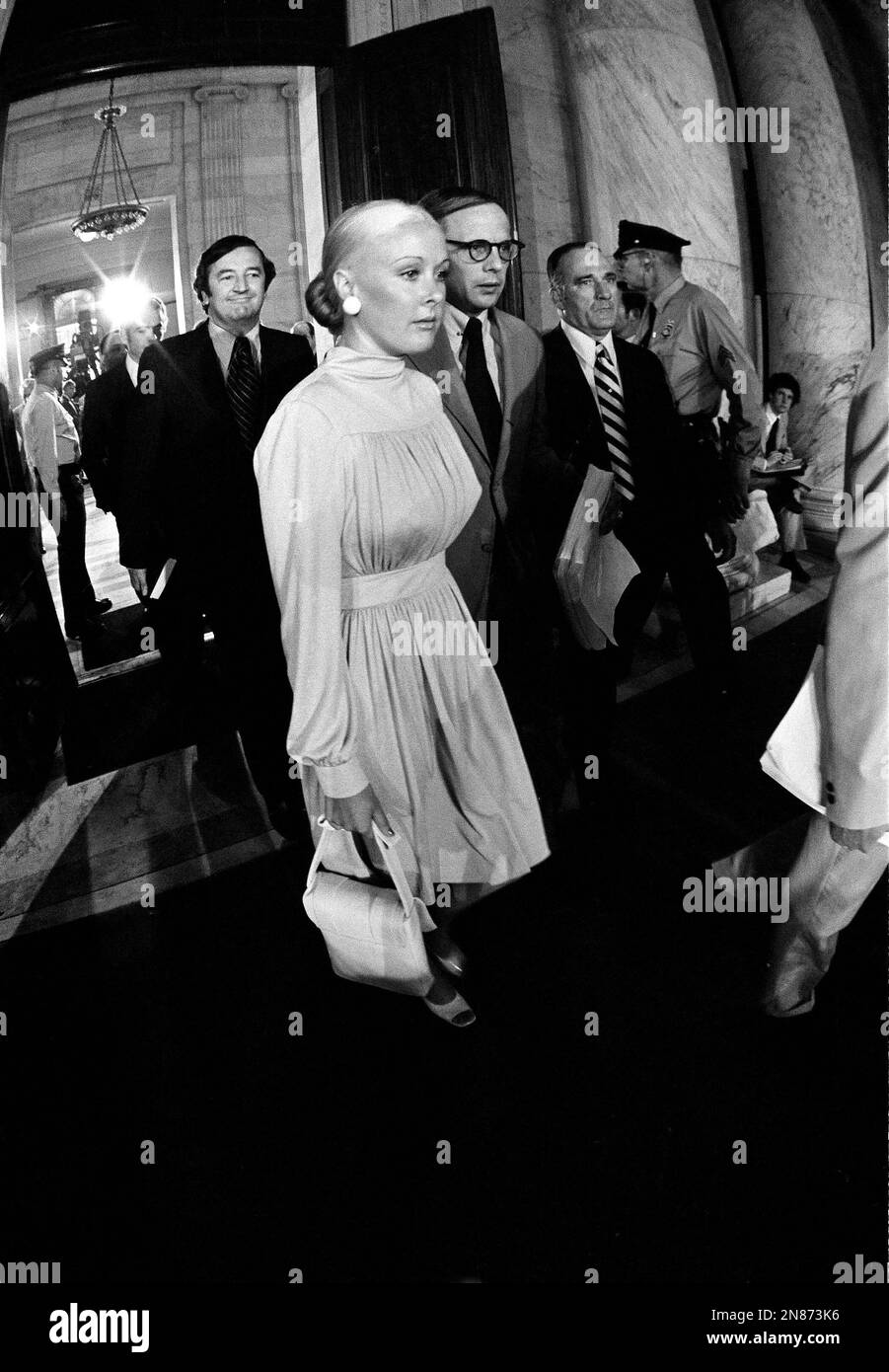 Fired White House lawyer John Dean is shown with wife Maureen in Washington, June 28, 1973. (AP ...