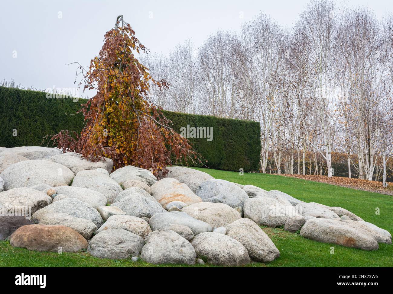 The garden of Fluid Sculpture of Giuseppe Penone artist at Venaria ...