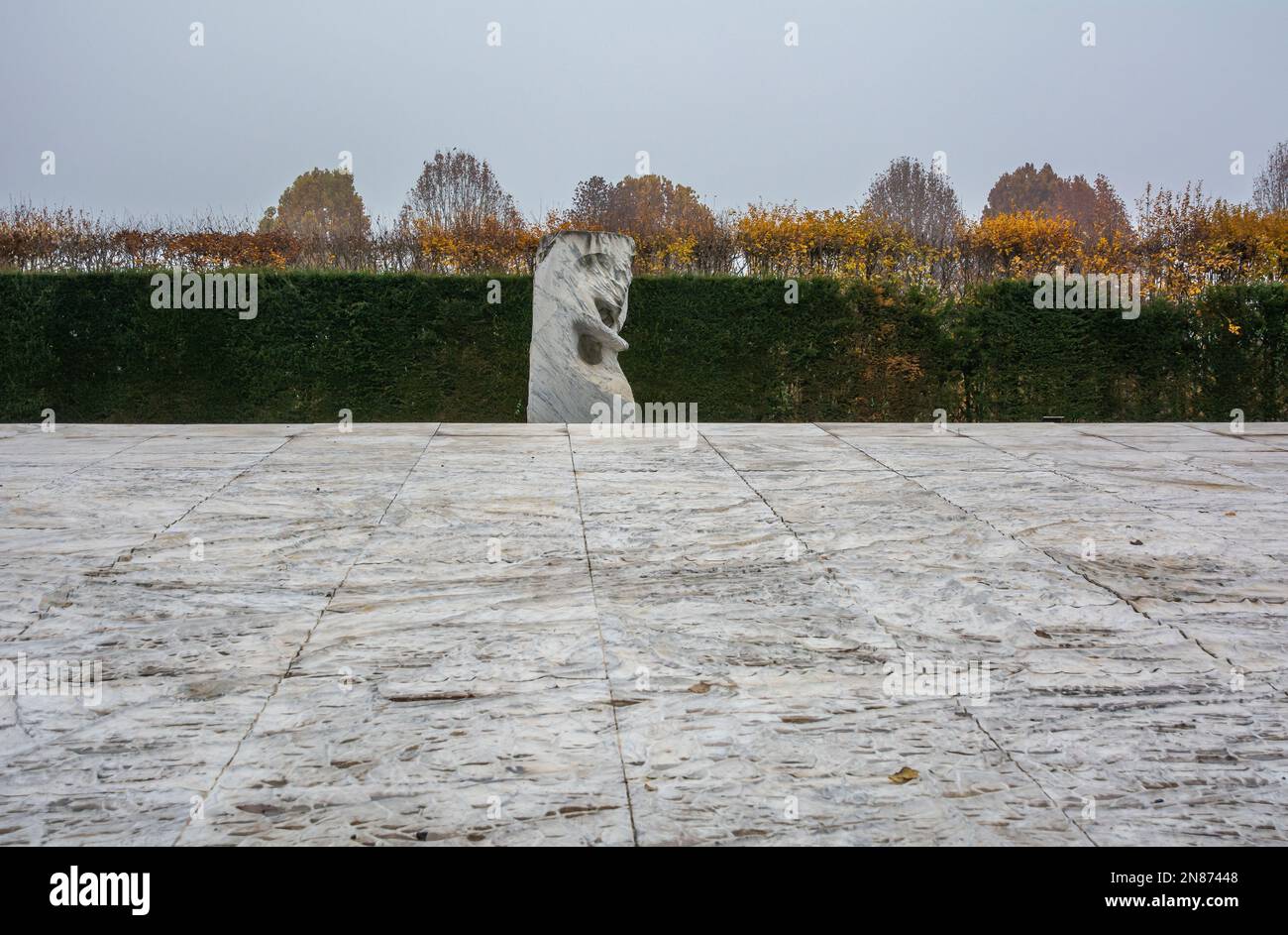 The garden of Fluid Sculpture of Giuseppe Penone artist at Venaria ...