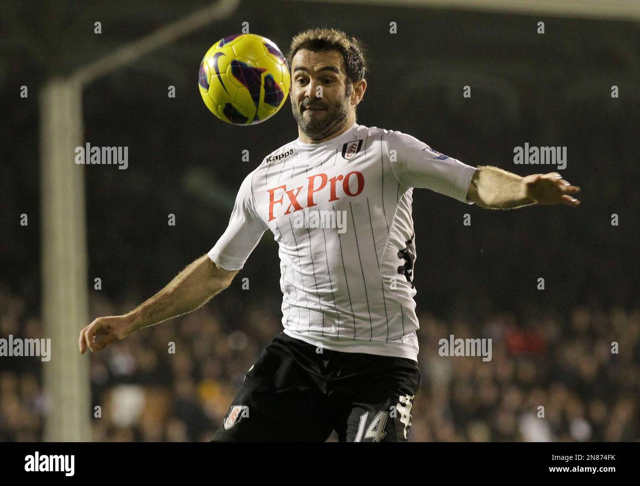 Fulham's Giorgos Karagounis plays against West Ham United during their ...