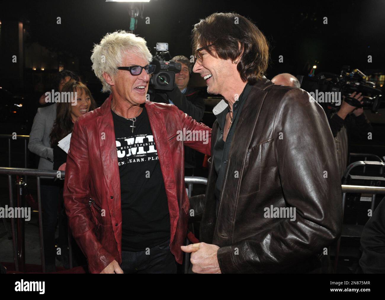 Kevin Cronin, left, and Rick Springfield attend the premiere of "Sound ...