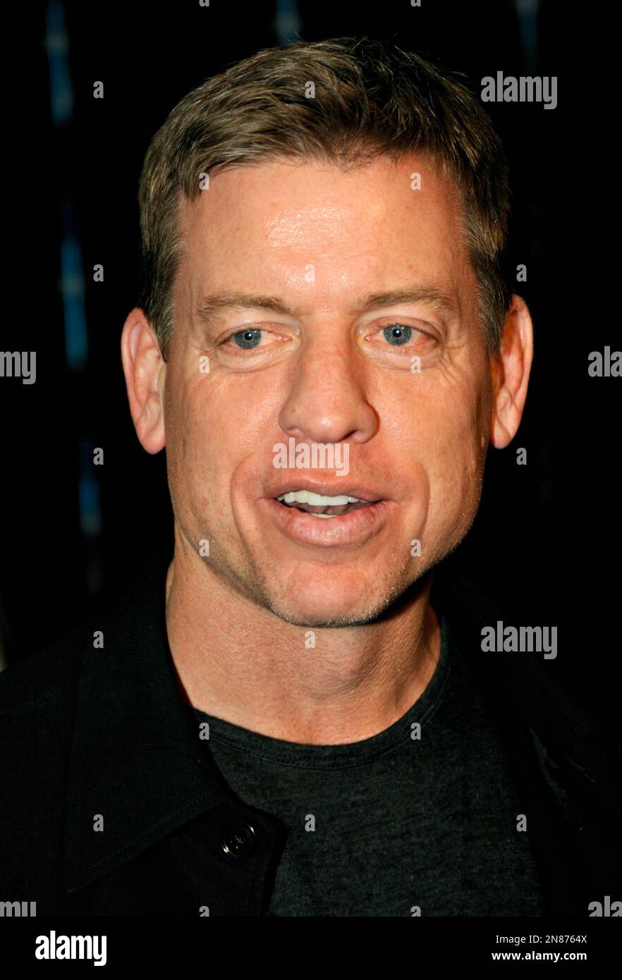 Troy Aikman arrives at the EA SPORTS Madden Bowl XIX Party on Thursday ...