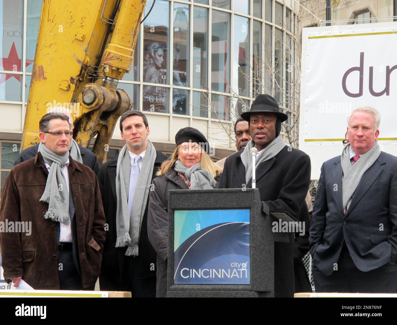 Mayor Mark Mallory speaks to employees of dunnhumbyUSA at the Thursday ...