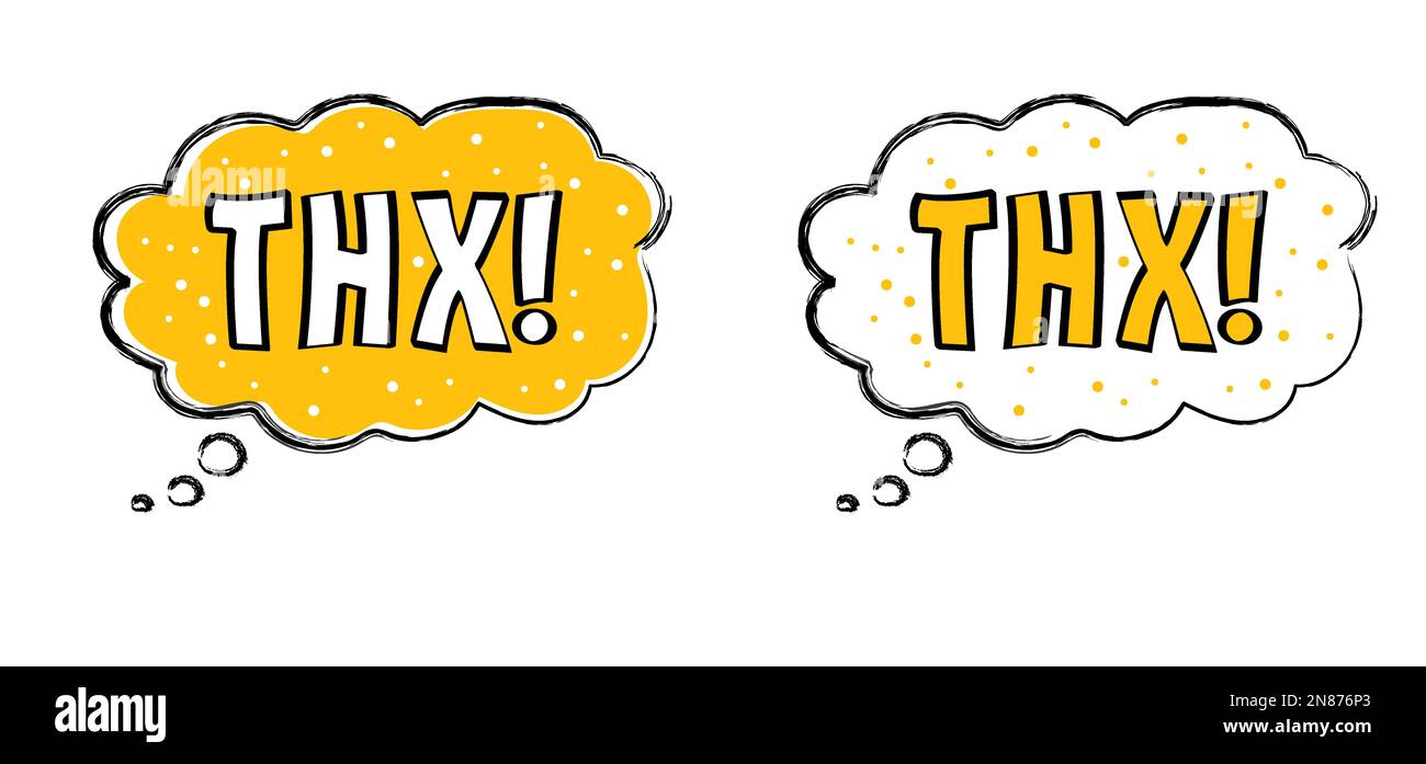 Slogan thx means thank you sign language. Cartoon drawn thx. Empty ...