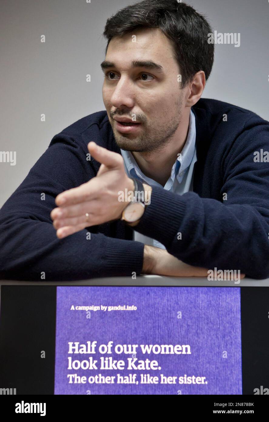 Claudiu Pandaru, editor in chief of the Gandul daily online newspaper ...