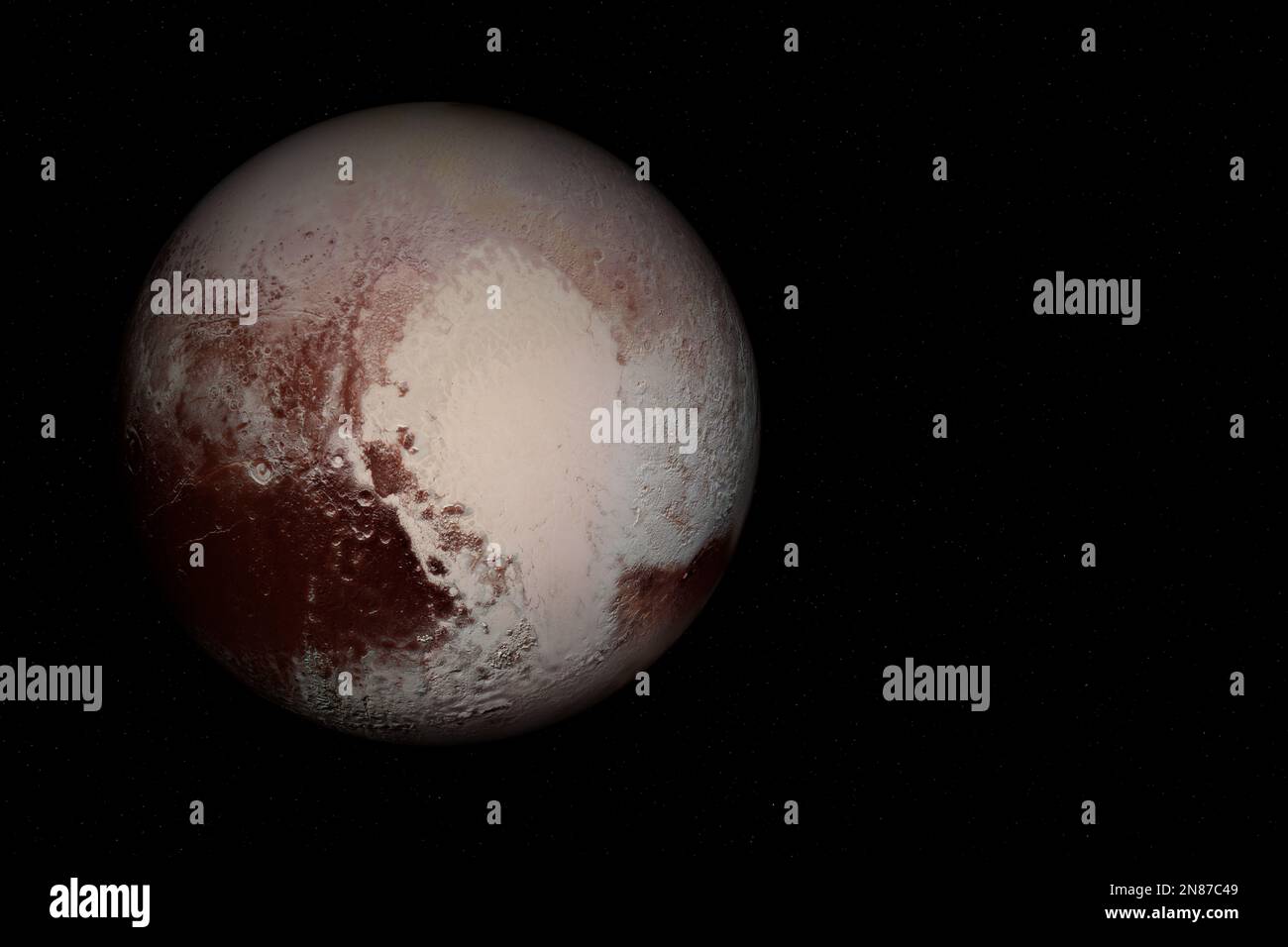 Digitally generated photograph of the dwarf planet Pluto Stock Photo ...