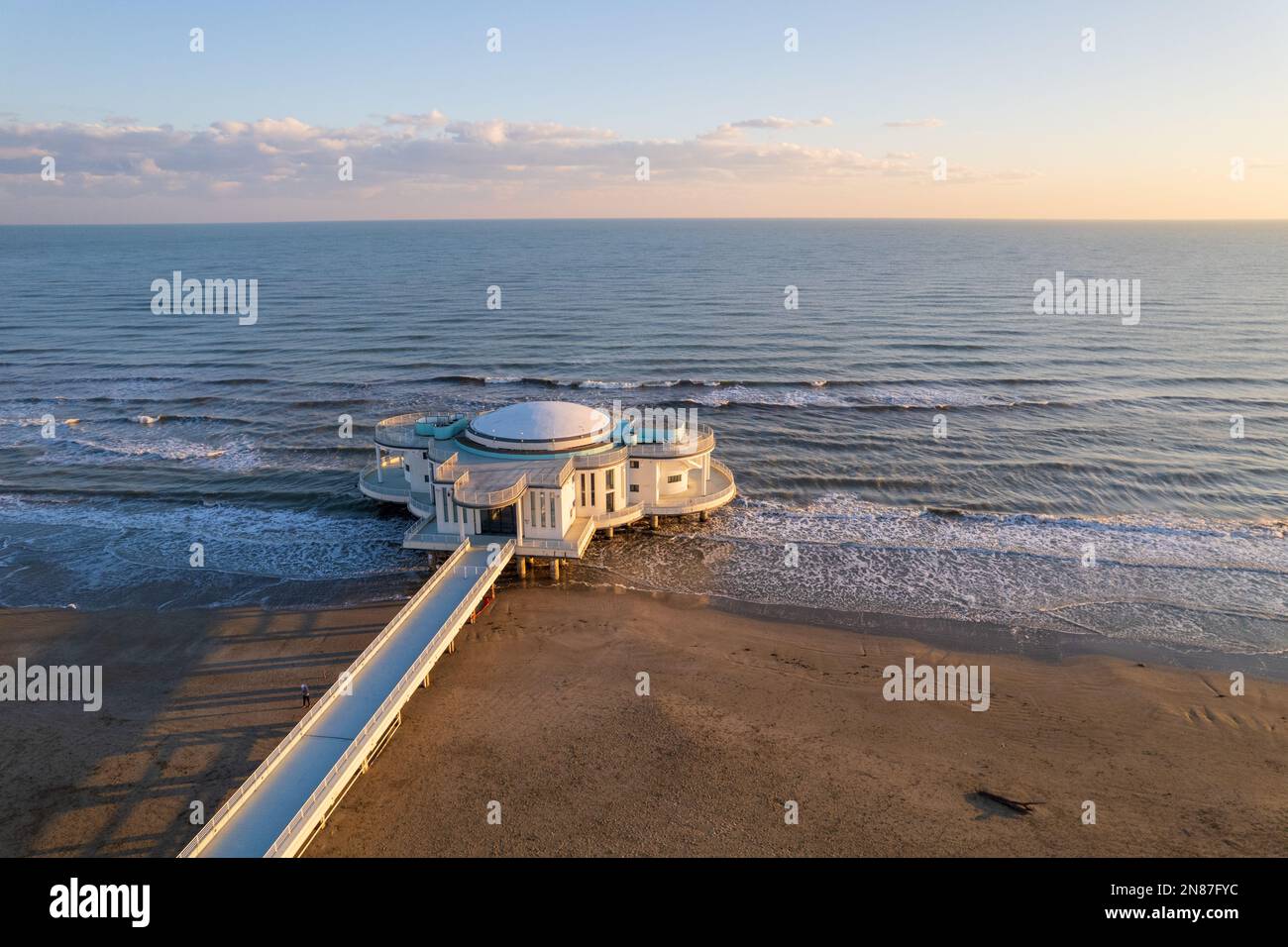 Aerial view of Italian coast in Senigallia town Stock Photo - Alamy