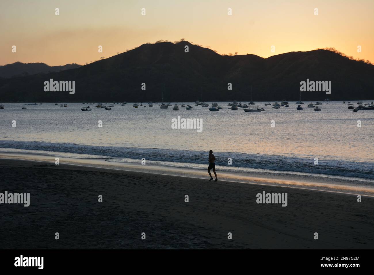 Sunset on Playa del Coco, Guanacaste, Costa Rica Stock Photo - Alamy