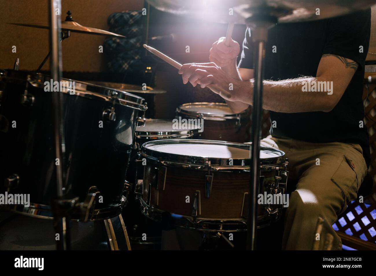 Professional drum set closeup hi-res stock photography and images - Alamy