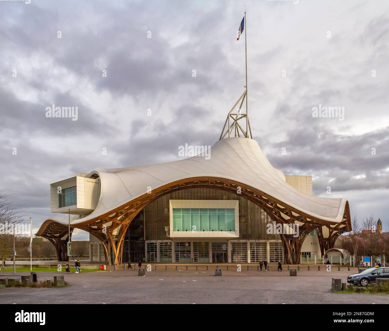 Scenery around the Centre Pompidou-Metz, a museum of modern and ...