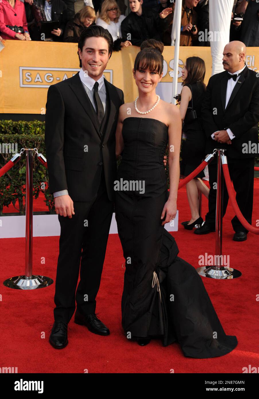 Ben Feldman and Michelle Mulitz arrive at the 19th Annual Screen Actors ...