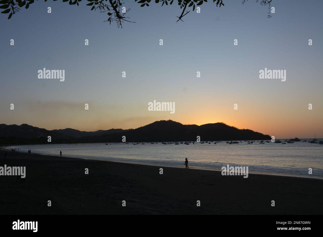 Sunset on Playa del Coco, Guanacaste, Costa Rica Stock Photo - Alamy