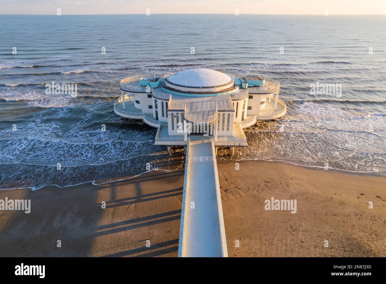 Aerial view of Italian coast in Senigallia town Stock Photo - Alamy