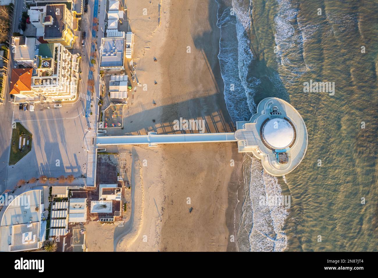 Aerial view of Italian coast in Senigallia town Stock Photo - Alamy