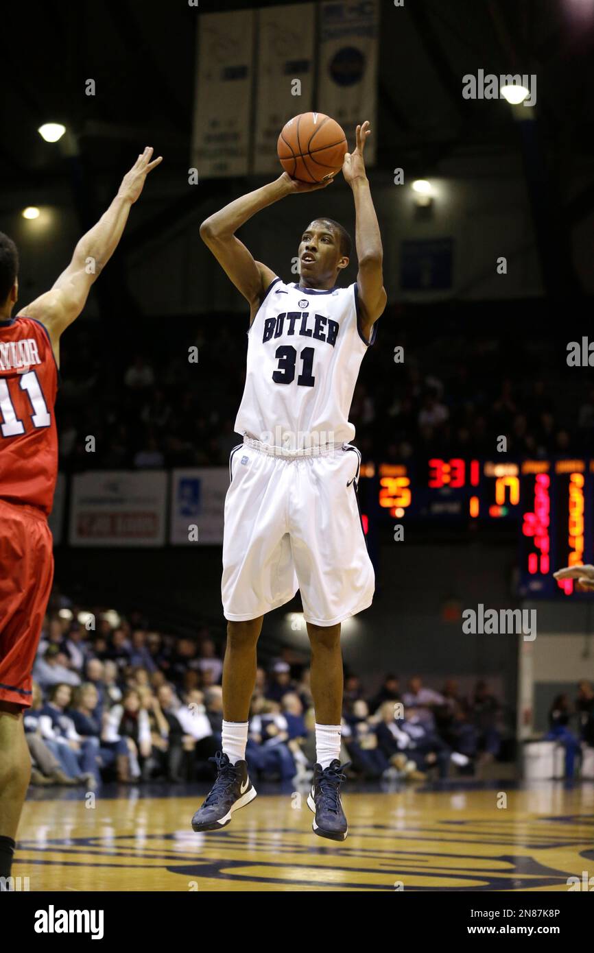 Butler forward Kameron Woods shoots against Richmond in the first half ...