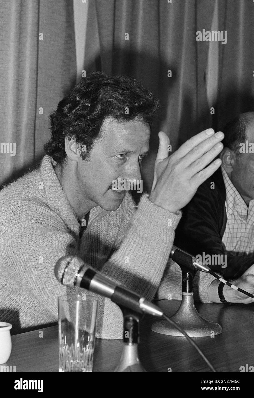 German director Werner Herzog of "Woyzeck" speaks during press ...