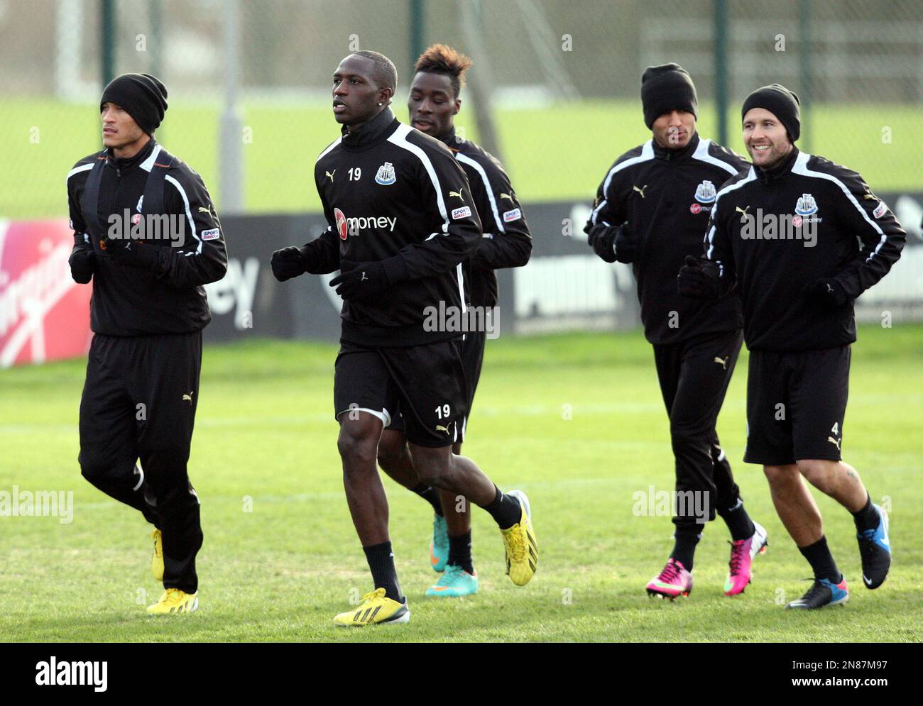 Newcastle United's new signing's Moussa Sissoko, center, Massadio ...