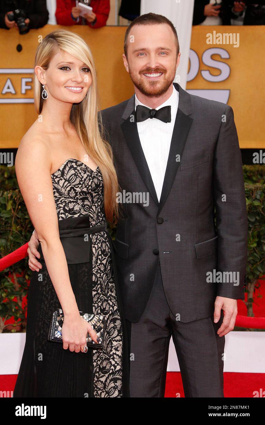 Lauren Parsekian And Aaron Paul Arrive At The 19th Annual Screen Actors