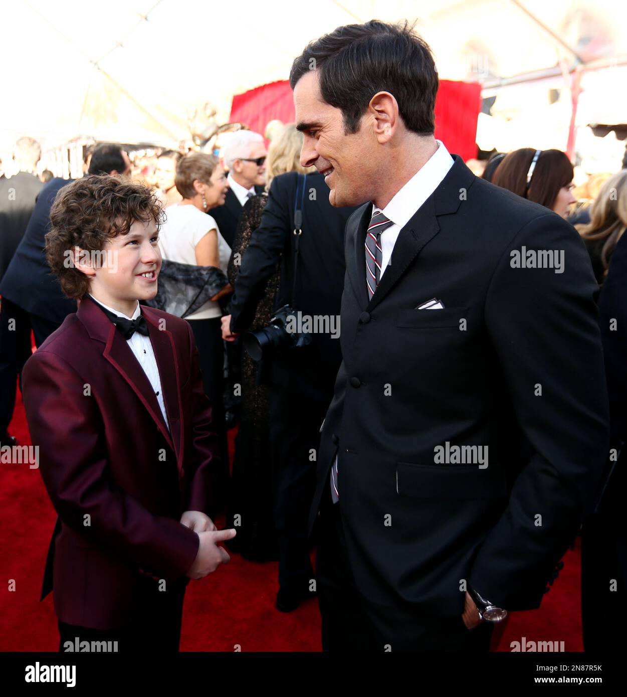 Actors Nolan Gould, left, and Ty Burrell arrive at the 19th Annual ...