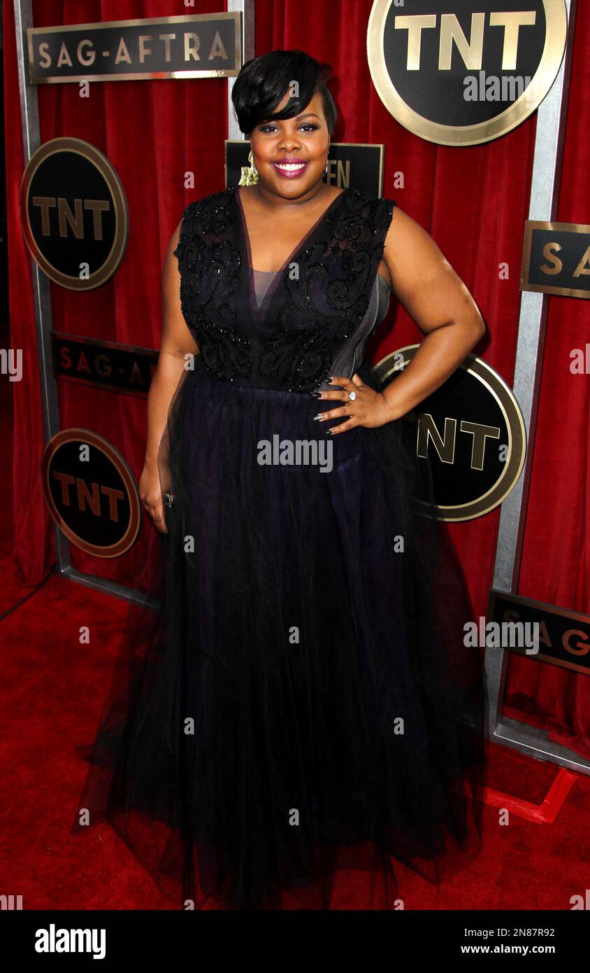 Actress Amber Riley arrives at the 19th Annual Screen Actors Guild ...
