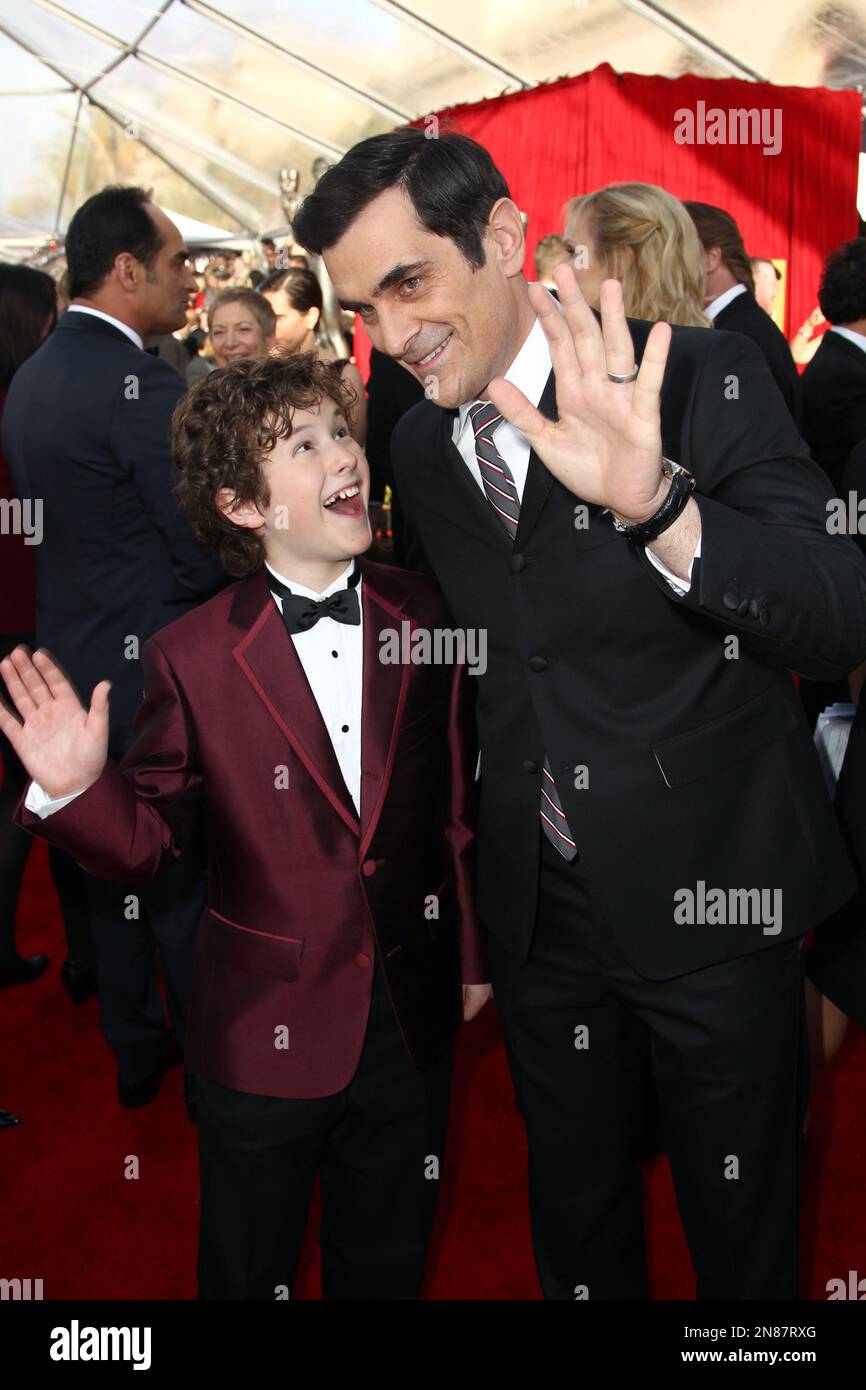 Actors Nolan Gould, left, and Ty Burrell arrive at the 19th Annual ...