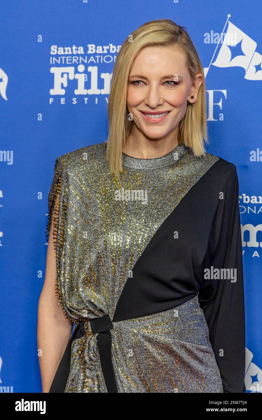Santa Barbara, USA. 10th Feb, 2023. Cate Blanchett arrives at the 2023 Santa Barbara ...