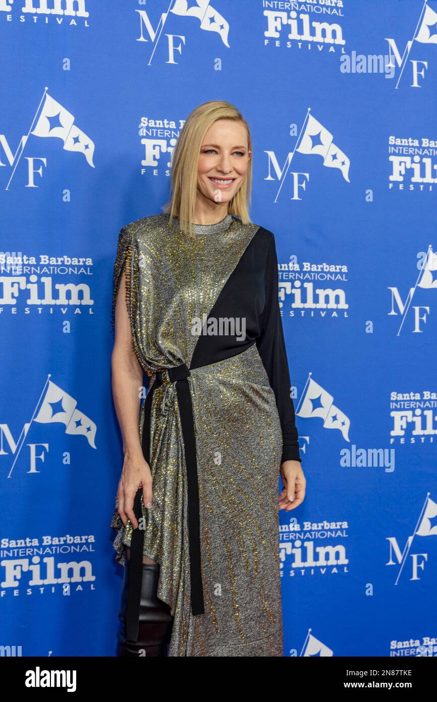 Santa Barbara, USA. 10th Feb, 2023. Cate Blanchett arrives at the 2023 Santa Barbara ...