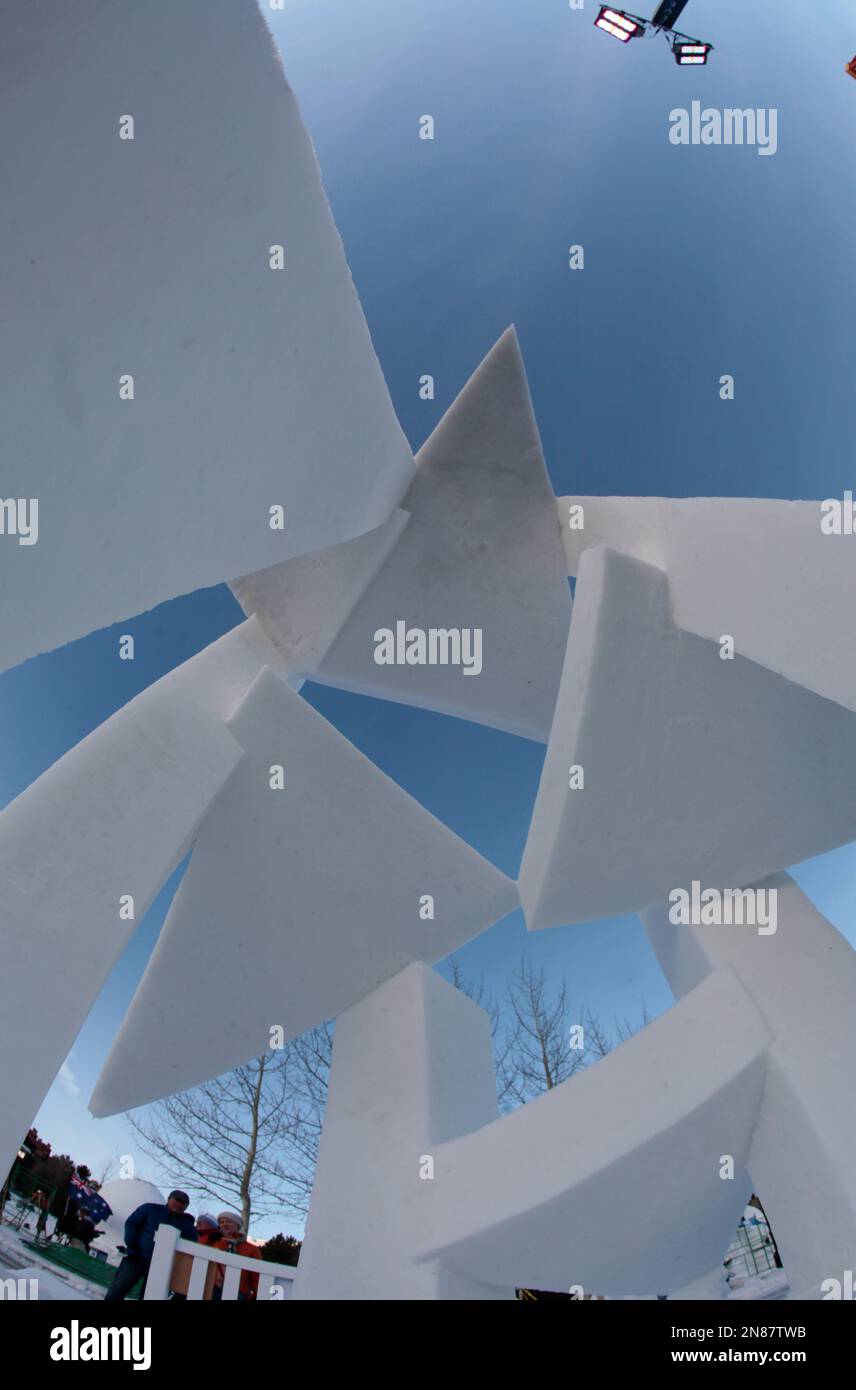 Team Germany's Shooting Star snow sculptures seen at the 23 annual ...