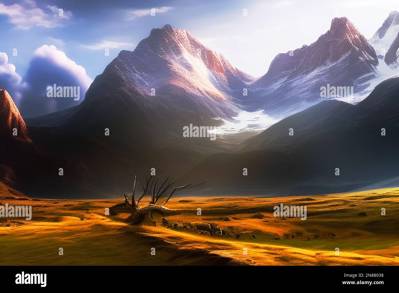 Western valley illustration hi-res stock photography and images - Alamy
