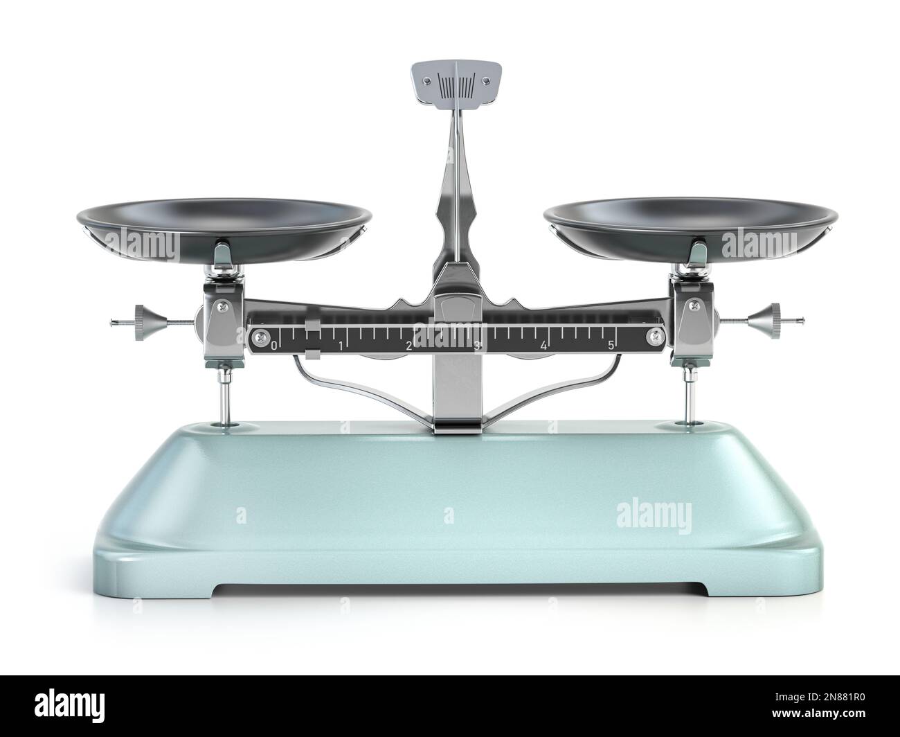 Balance scales isolated on white background. 3d illustration Stock ...