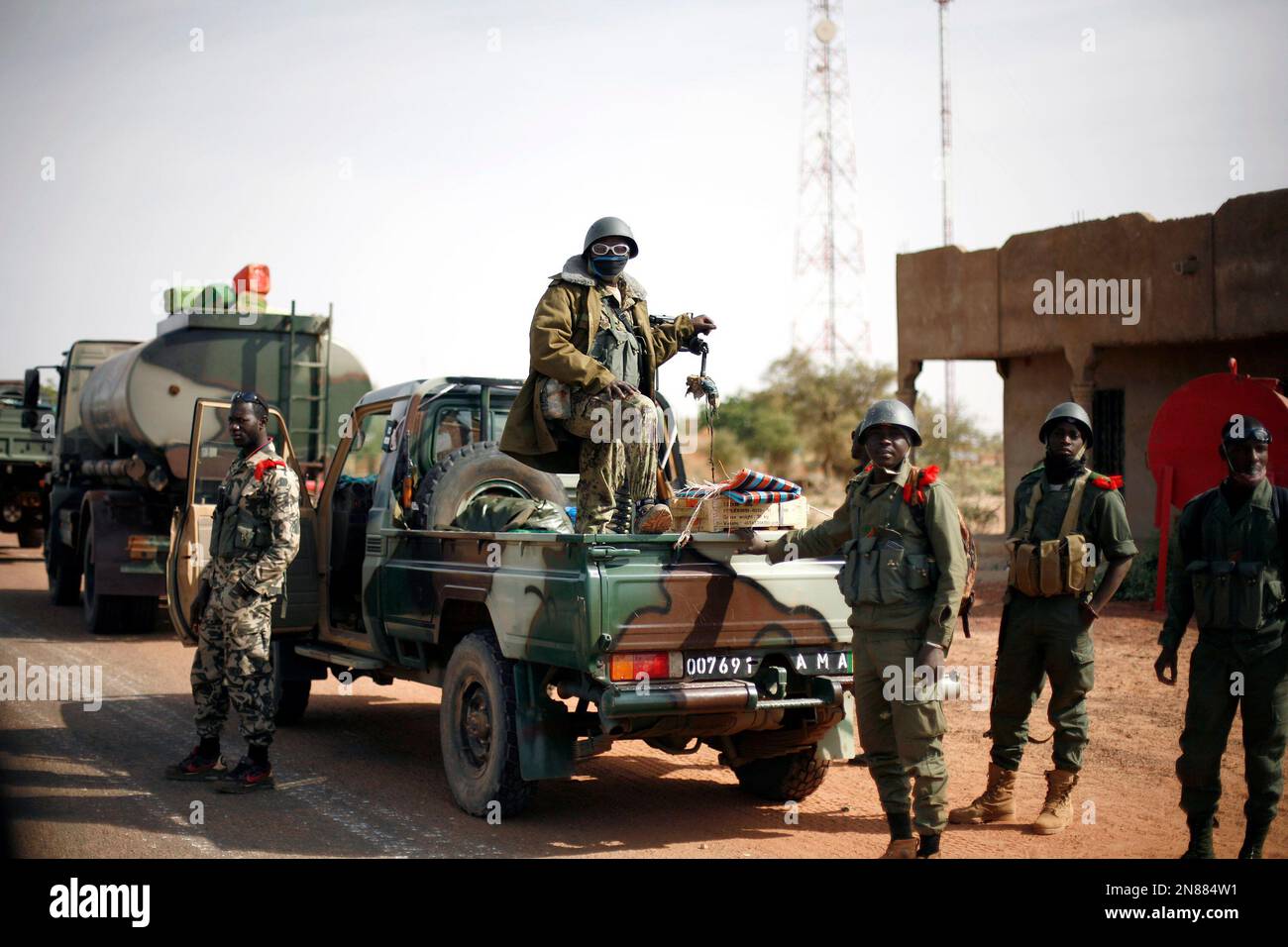 In this image taken during an official visit organized by the Malian ...