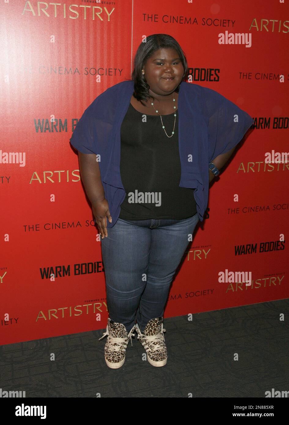 Actress Gabourey Sidibe attends the "Warm Bodies" premiere, at the ...