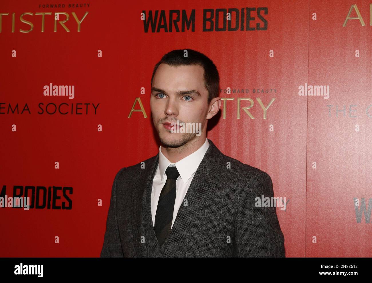 Actor Nicholas Hoult attends the "Warm Bodies" premiere, at the ...