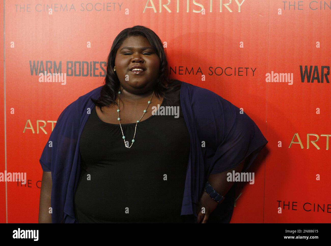 Actress Gabourey Sidibe attends the "Warm Bodies" premiere, at the ...