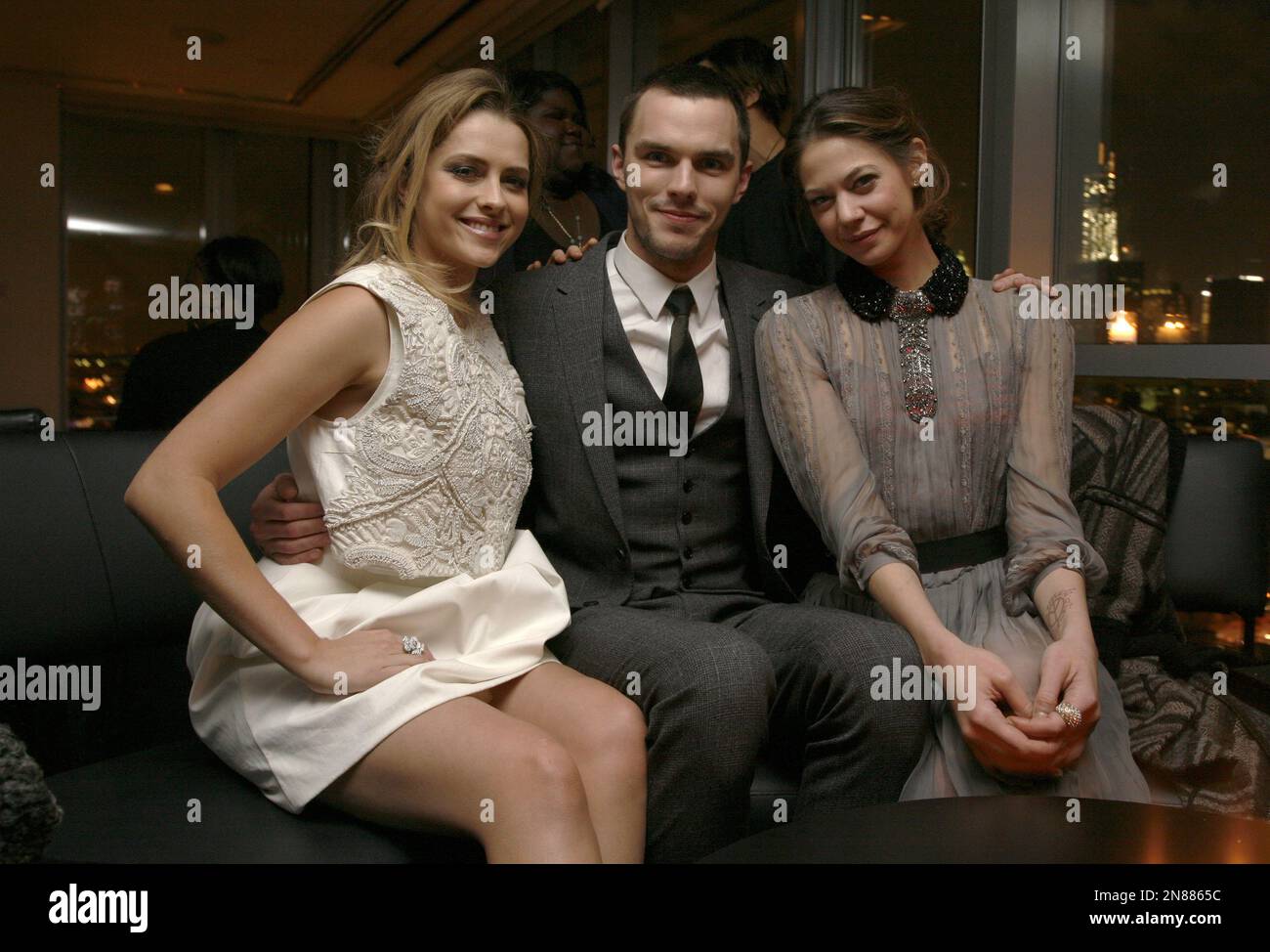 From left, actress Teresa Palmer, actor Nicholas Hoult and actress ...