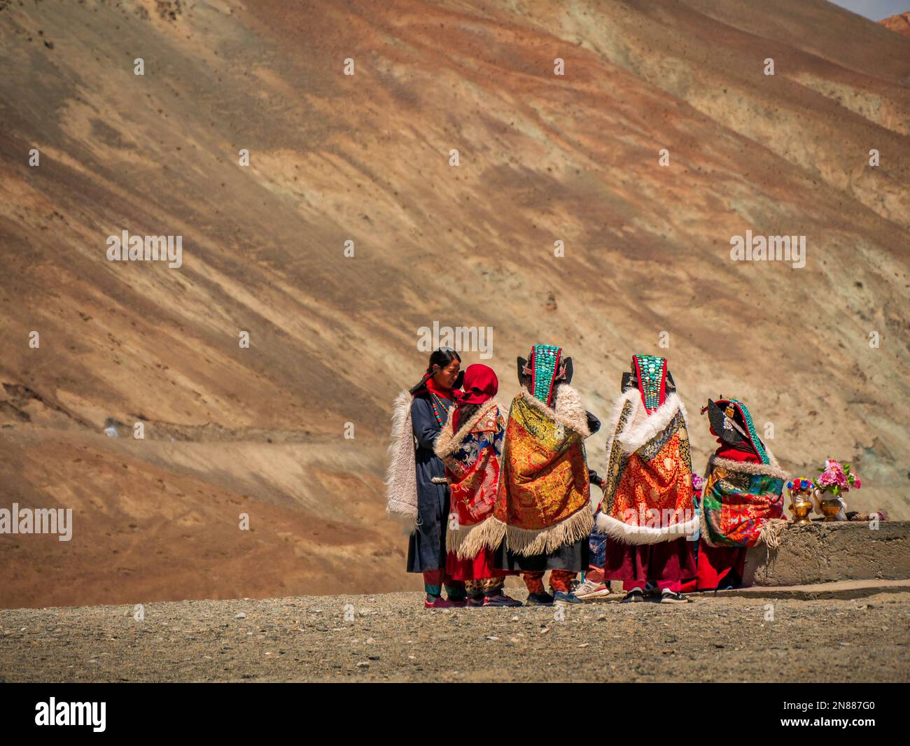 Ladakhi woman traditional dress hi-res stock photography and images - Alamy