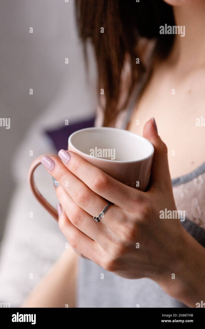 Good morning with cup of delicious tea Stock Photo - Alamy