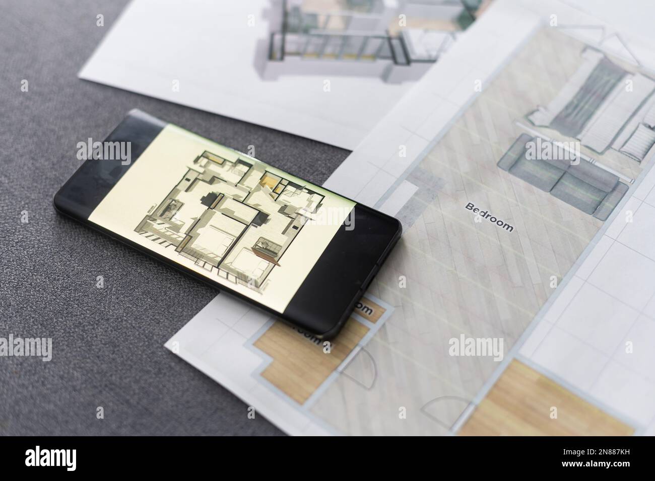 UX designer working on the mobile application experience sketching ...