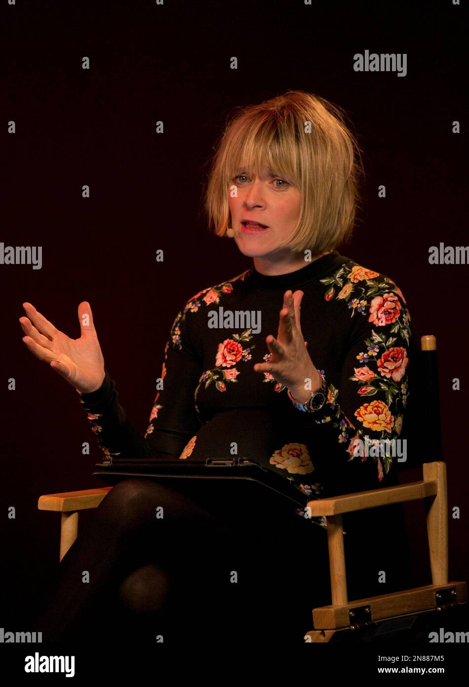 Presenter Edith Bowman discusses the film I Give it a Year, with the ...