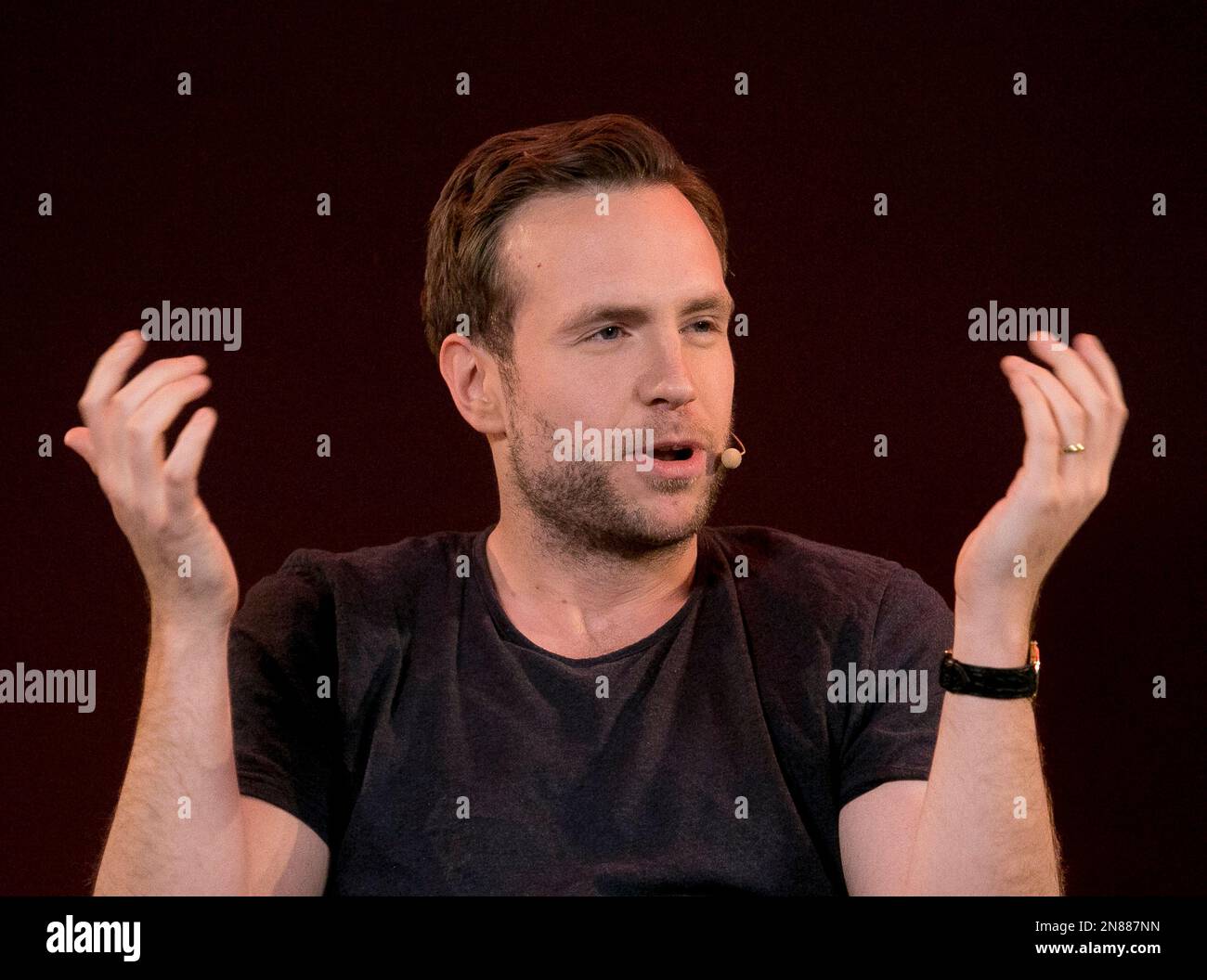 Actor Rafe Spall talks about his new film I Give it a Year, at a 'Meet ...
