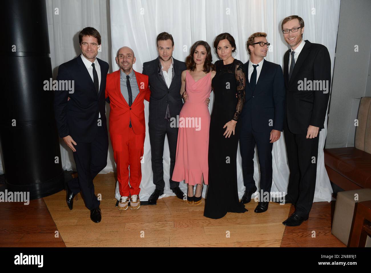 From left, Kris Thykier, Dan Mazer, Rafe Spall, Rose Byrne, Minnie ...