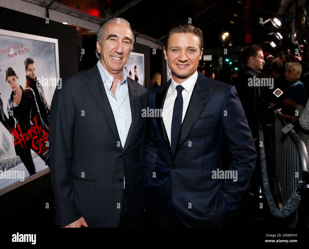 Chairman and CEO of MGM Gary Barber and Jeremy Renner arrive at the ...