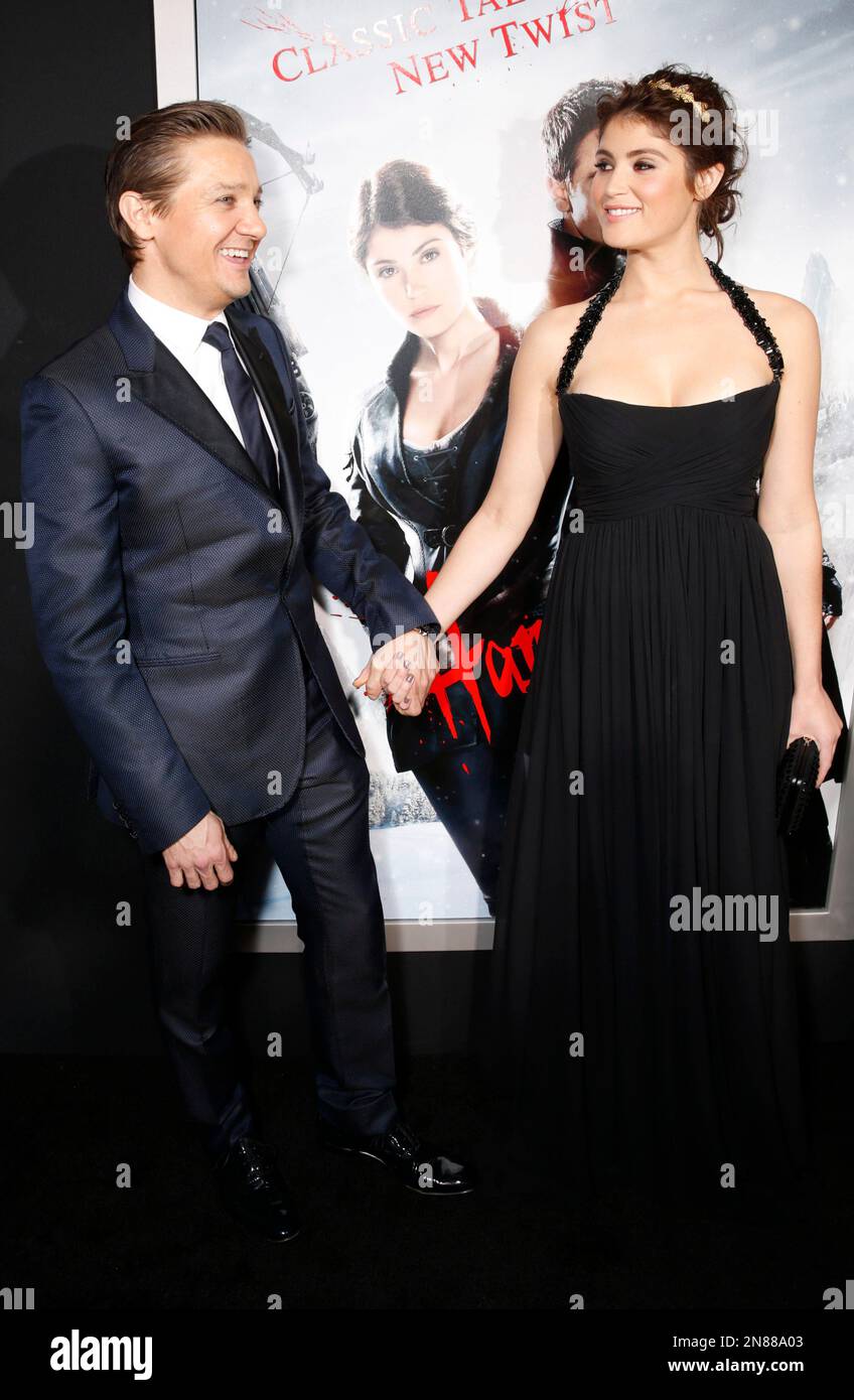 Jeremy Renner and Gemma Arterton attend the premiere of "Hansel ...