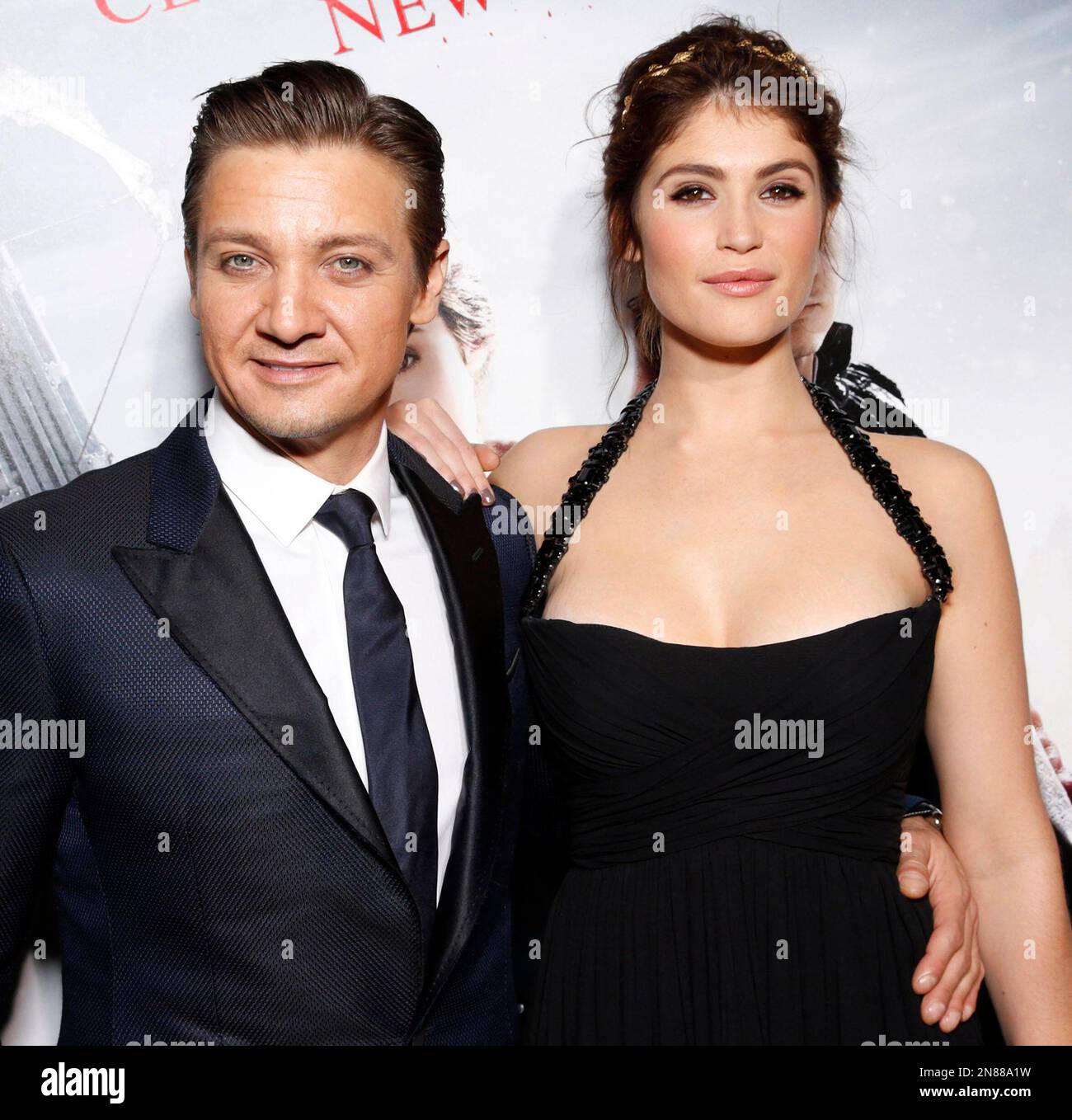 Jeremy Renner and Gemma Arterton attend the premiere of "Hansel ...