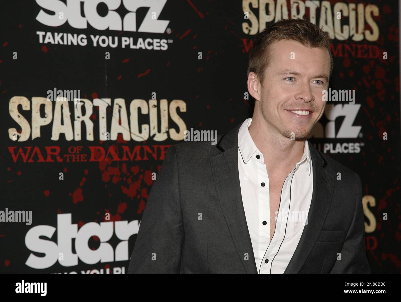 Actor Todd Lasance attends the "Spartacus: War of the Damned" premiere ...