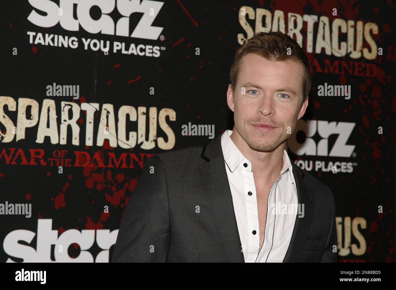 Actor Todd Lasance attends the "Spartacus: War of the Damned" premiere ...