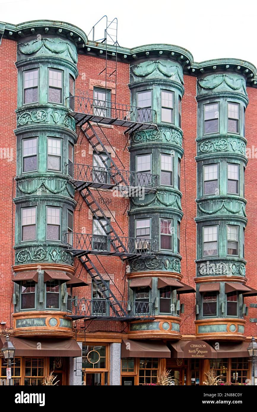 Boston building windows Stock Photo - Alamy